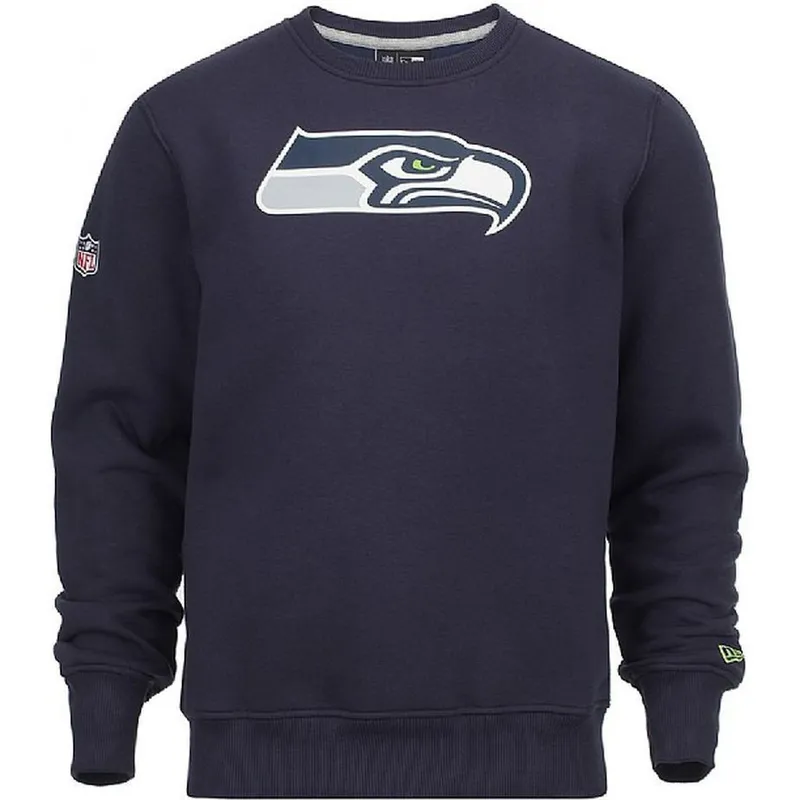 Felpa blu Crew Neck di Seattle Seahawks NFL di New Era: Caphunters.it