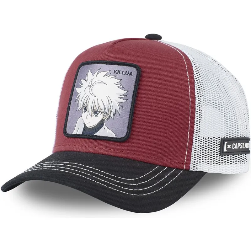 Cappellino trucker rosso, bianco e nero Killua Zoldyck KIR2 Hunter x Hunter di Capslab ...