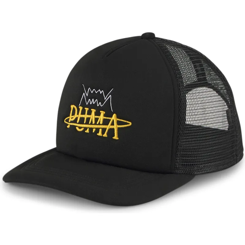 Puma Basketball Black Snapback Trucker Hat: Caphunters.it