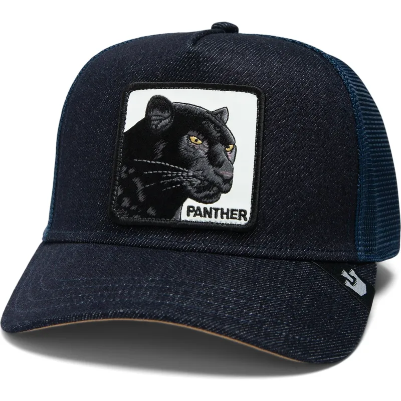 Cappello trucker blu navy pantera The Panther Global Core Denim The Farm di Goorin Bros ...